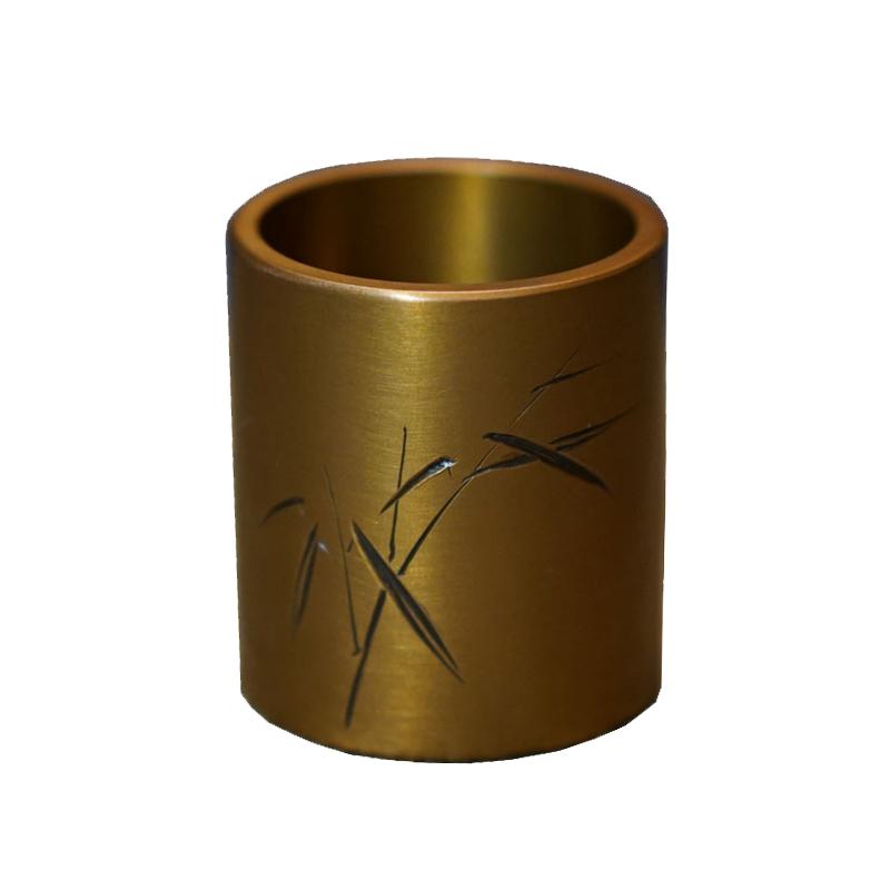 ・カラー展開: 古銅色、古銅色刻竹・適用シーン: 茶席・サイズ: 4x4.5cm・素材: 紫銅・重さ: 約138g・高さ: 4.5cm