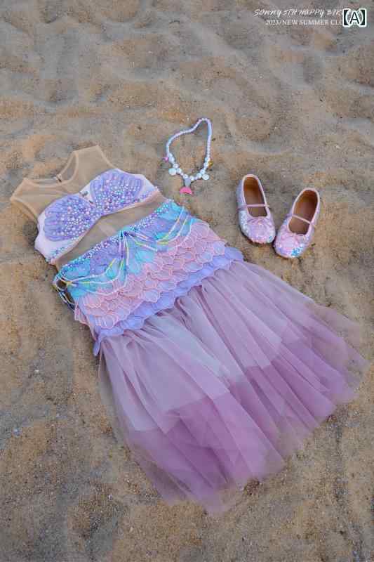 ・対象年齢: 12ヶ月, 18ヶ月, 2歳, 3歳, 4歳, 5歳, 6歳・柄: 小花柄・スタイル: プリンセス・性別: 女の子・カラー展開: ピンクパープル・スカートシルエット: マーメイド・サイズ展開: 90cm, 100cm, 110...