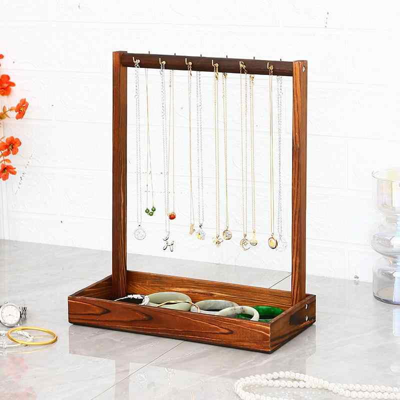 ・スタイル: 中国風・製品: ジュエリースタンド・主な素材: 松の木・バリエーション: 6フック（フェルトなし）、6フック（グレーフェルト）、6フック（ブラックフェルト）、12フック（フェルトなし）、12フック（グレーフェルト）、12フック...