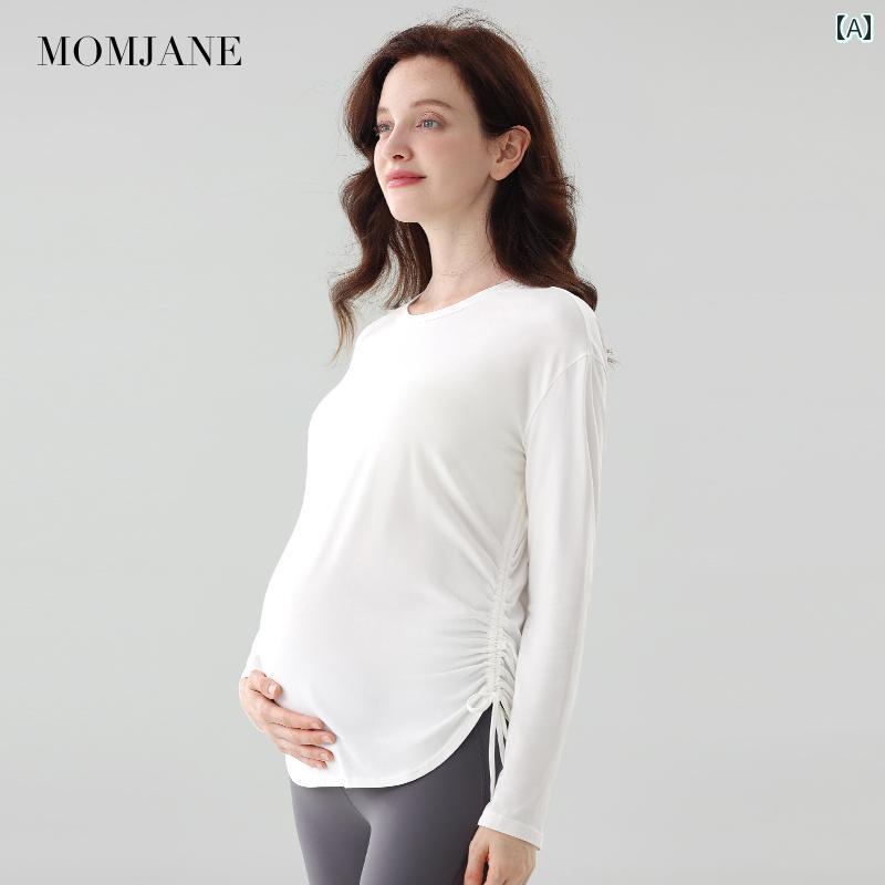 ・袖丈: 長袖・ネックライン: クルーネック・着丈: ショート丈・主な素材: 綿48%、モダール48%、レーヨン4%・サイズ展開: M、L、XL、XXL・カラー展開: ホワイト、アーモンドスキン、ディープスペースグレー