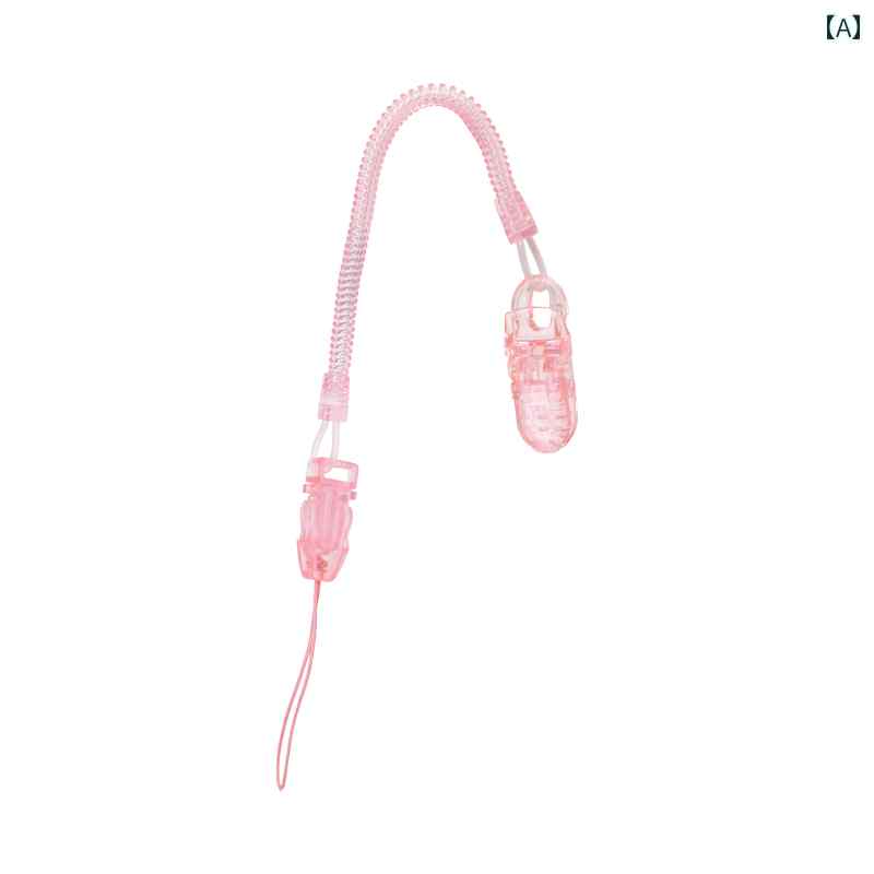 ・モデル: 落下防止チェーン・対象年齢: 新生児・カラー展開: ブルー、グリーン、パープル、ピンク、クリア、ナノカラー