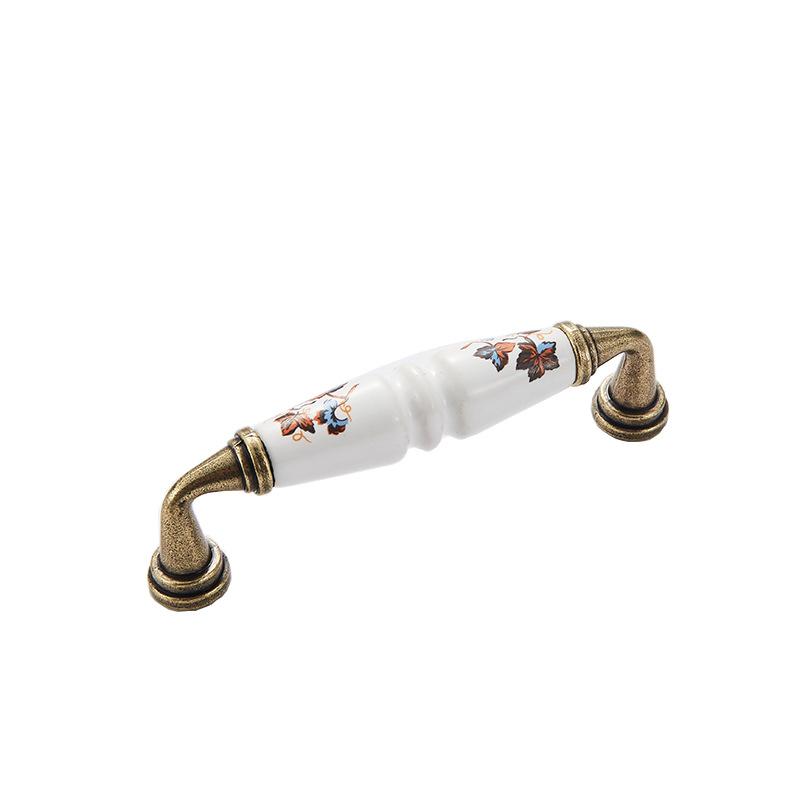 ・素材: 陶器・カラー展開: 精黄緑花、精黄赤花・用途: キャビネットドア