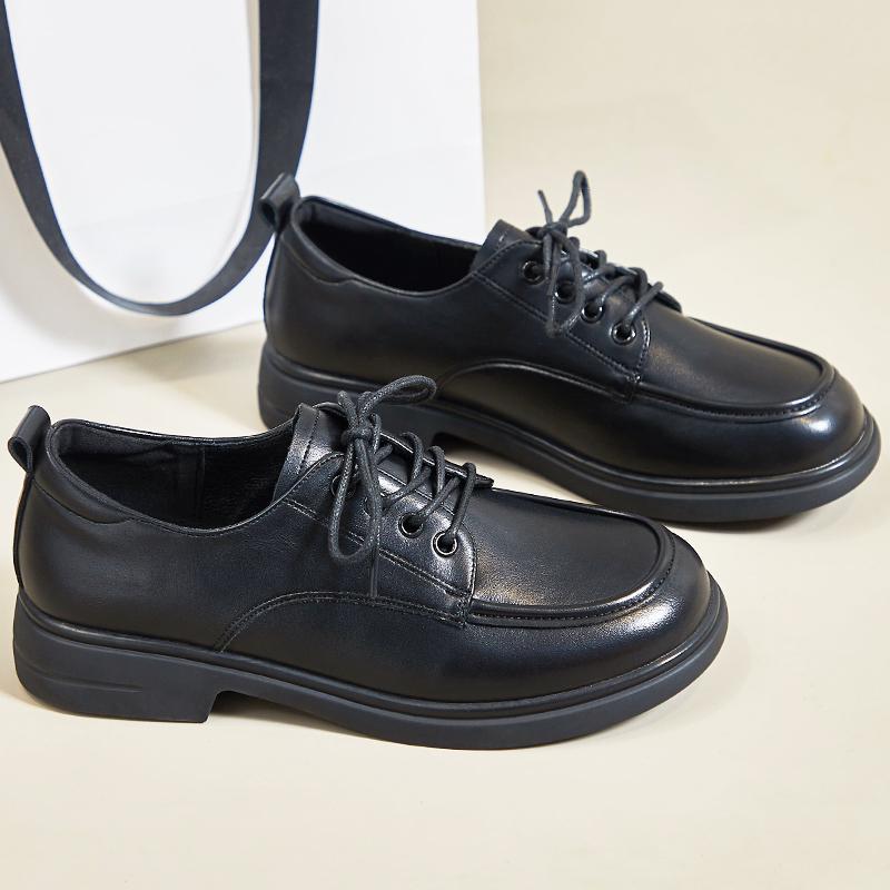 ・留め具: レースアップ・サイズ展開: 35, 36, 37, 38, 39, 40, 41・柄: 無地・スタイル: オフィス・ヒール高: 1～3cm・カラー展開: ブラック, ブラック（裏起毛）・つま先形状: ラウンドトゥ・使用シーン: ...