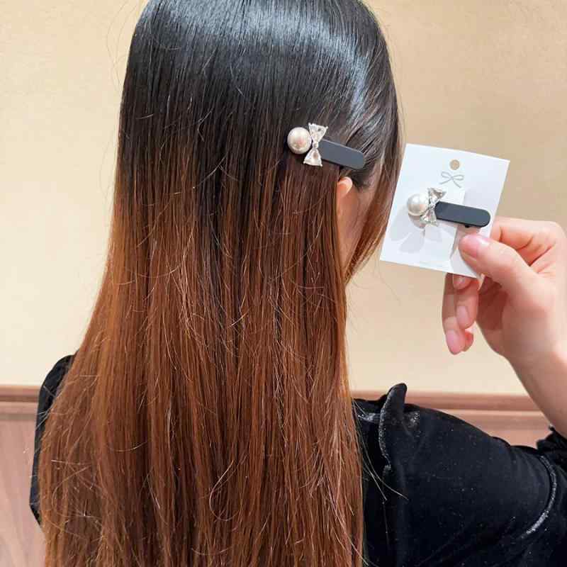 ・スタイル: 日韓風・カテゴリ: ヘアクリップ・カラー展開: 白、シャンパン、黒