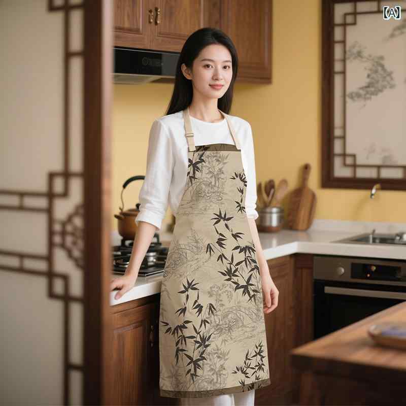 ・トレンド: 国潮・スタイル: ・対象: ユニセックス・カテゴリ: スリーブレスエプロン・用途: 家事、清掃、防汚・サイズ: フリーサイズ・カラー展開: 風篁弄影、静水流深、鏡花水月、月白風清