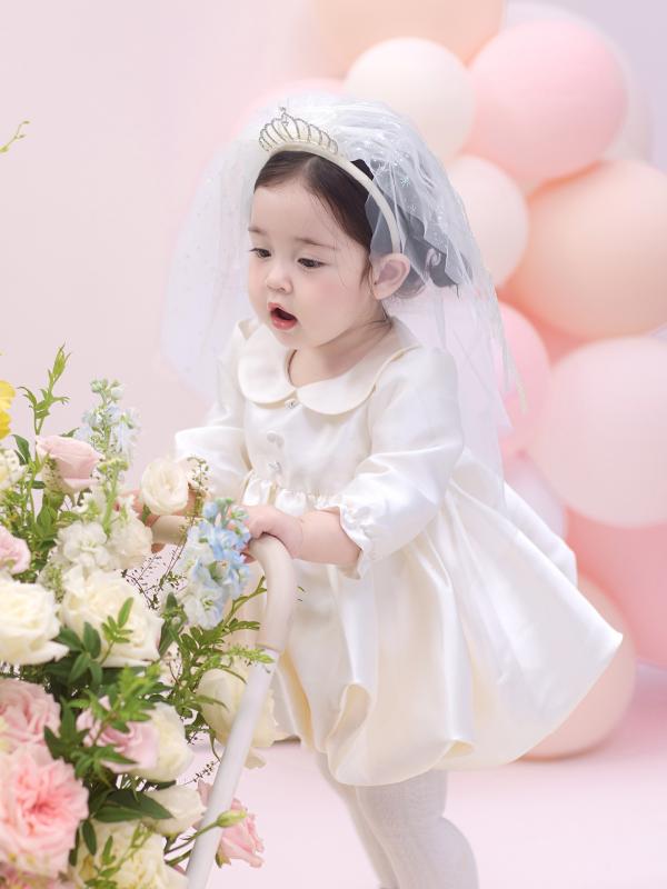 ・スタイル: プリンセスドレス・主な素材: ポリエステル繊維・スカートタイプ: ワンピース・厚さ: 標準・袖丈: 長袖・性別: 女の子・身長: 80cm, 90cm・カラー: 星絨甜礼