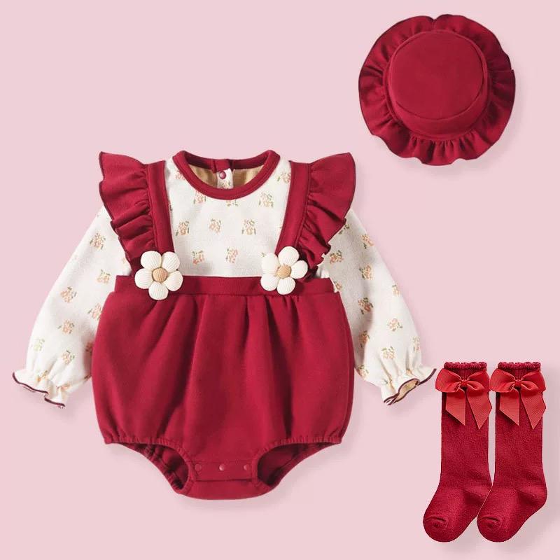 ・スタイル: プリンセス・主な素材: 綿96%、スパンデックス4%・素材成分: コットン・対象年齢: 新生児、生後3ヶ月、6ヶ月、12ヶ月、18ヶ月・: ロンパース・帽子: 取り外し可能・袖丈: 長袖・前開き: シングルブレストボタン・性別...