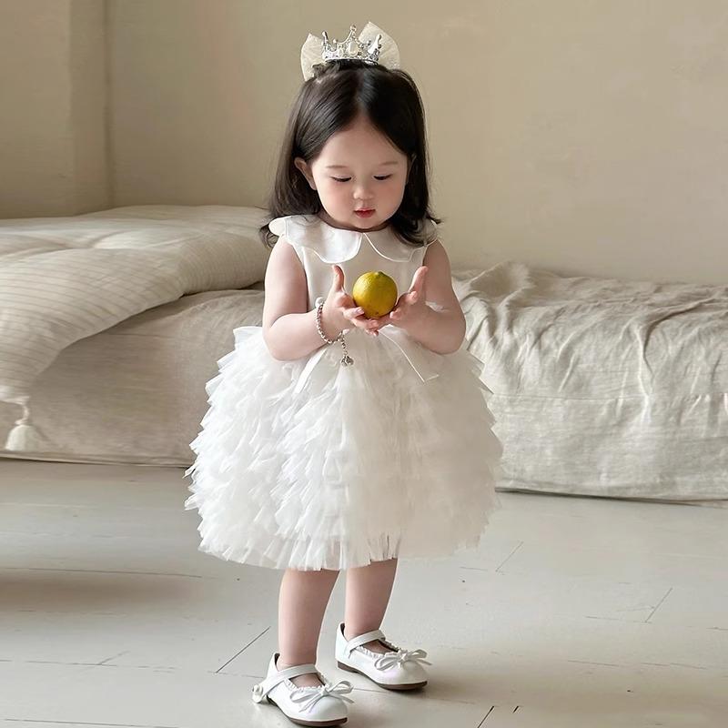 ・カテゴリ: 誕生日ドレス・対象年齢: 6ヶ月、9ヶ月、1歳、1歳半、2歳、3歳、4歳・性別: 女の子・参考身長: 80cm、90cm、100cm、110cm・カラー: ホワイト