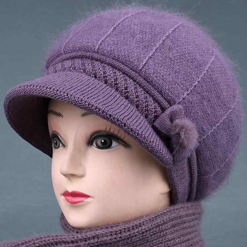 ・スタイル: エレガント・詳細: リボン・帽子のトップ形状: ラウンドトップ・対象: 女性、中年層、高齢層・適用シーン: ショッピング・帽子のつば: ショートブリム・対象年齢: 40歳〜59歳、60歳以上・適用季節: 秋、冬・種類: ニット...