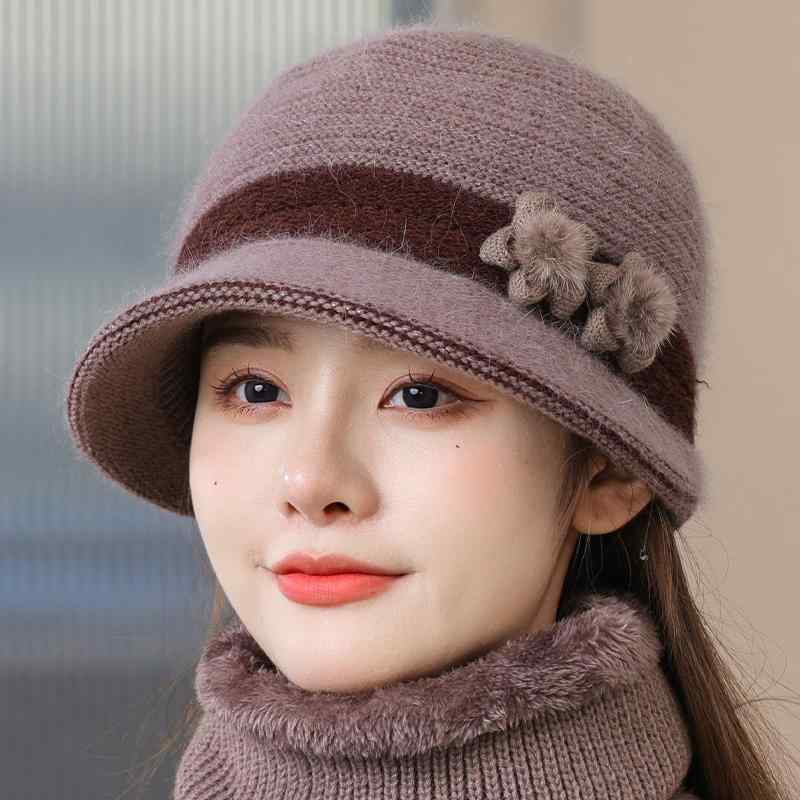 ・対象年齢: 35-39歳、40-59歳、60歳以上・主な素材: ラビットファー混紡・サイズ: フリーサイズ・スタイル: エレガント・性別: 女性・: 花柄・カラー展開: カーキ、ワインレッド、タロイモパープル、レザーレッド、レザーピンク・...