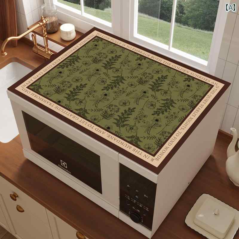 ・スタイル: 軽奢・厚さ: 1.5mm・適用シーン: 電子レンジ、オーブン、サイドテーブル、洗濯機、ドラム式洗濯機・サイズ: 35x45cm (電子レンジ用), 40x50cm (サイドテーブル用), 40x60cm (サイドテーブル用),...