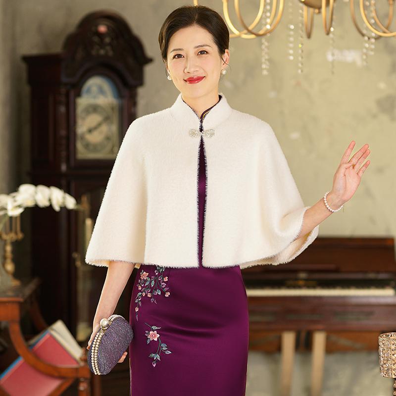 ・スタイル: 中国風・適用季節: 冬季、春秋・アイテム: ショール・機能: 装飾・対象: 若年層、中年層、老年層・性別: 女性・カラー展開: ホワイト、ワインレッド、パープル、レッド、バーガンディ、ブラック、カーキ、ピンク・ネックライン: ...