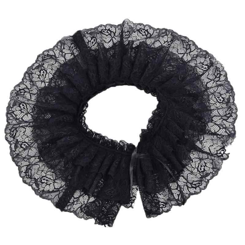 ・カラー: 三層レースショール 黒