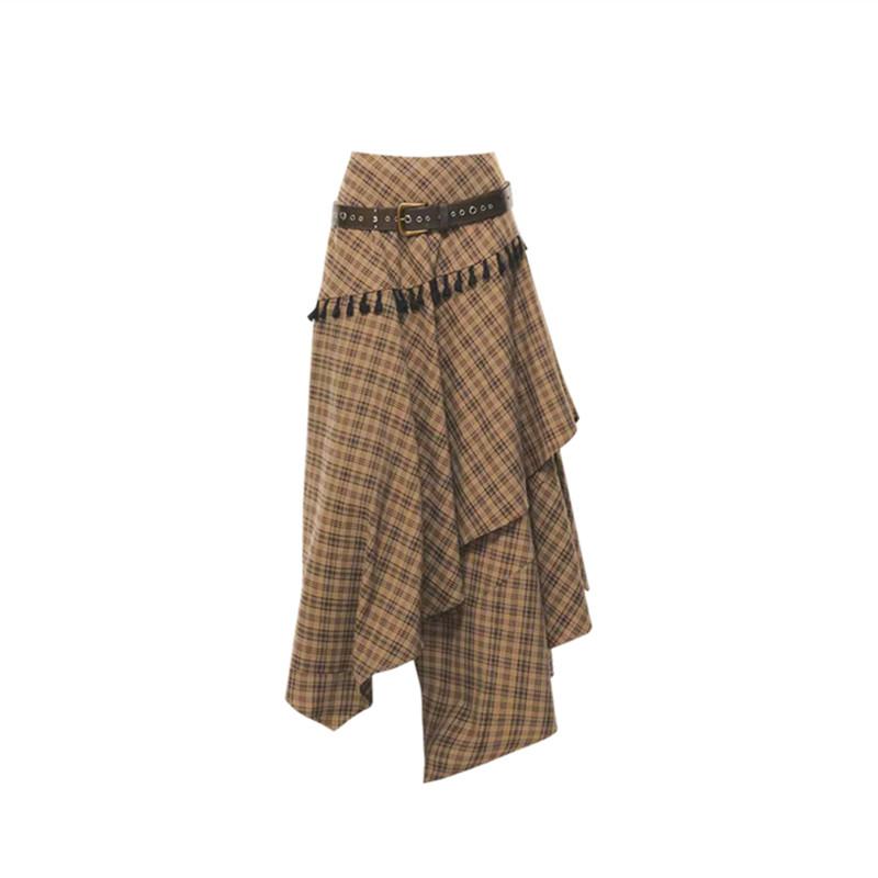 ・スタイル: 通勤・カテゴリ: 大きいサイズスカート・形式: 単品・袖丈: ノースリーブ・着丈: 標準・サイズ展開: S, M, L, XL・体型: レクタングル型・カラー展開: ブラウン