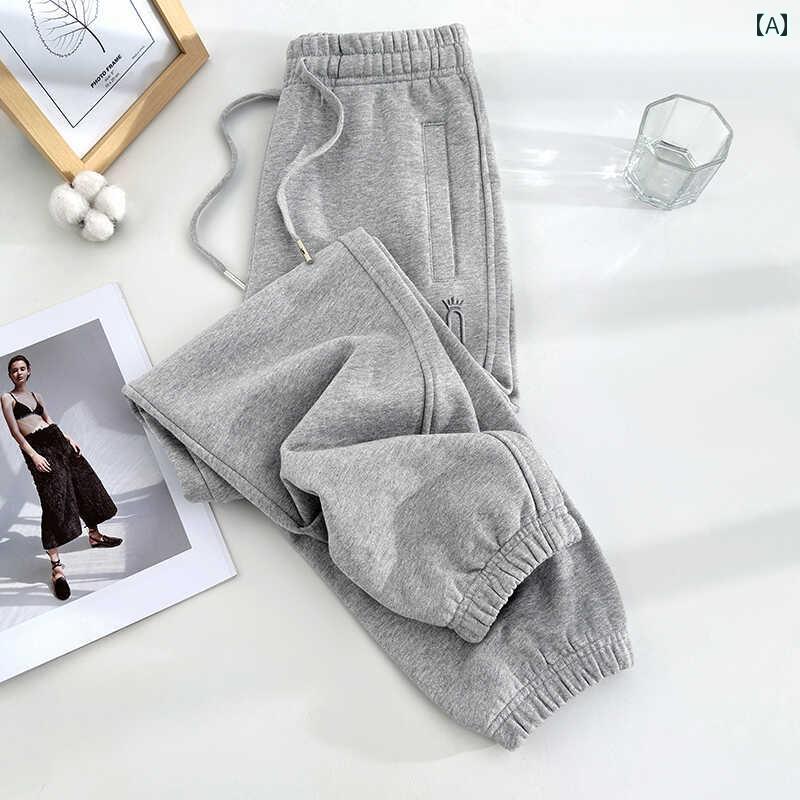 ・流行要素: ジッパー・スタイル: 韓国・詳細: 刺繡・ウエスト: ハイウエスト・丈: クロップド丈・サイズ展開: S, M, L, XL, 2XL, 3XL・生地: コットンジャージ・主な素材: 綿・年齢層: 35～39歳・パンツタイプ:...