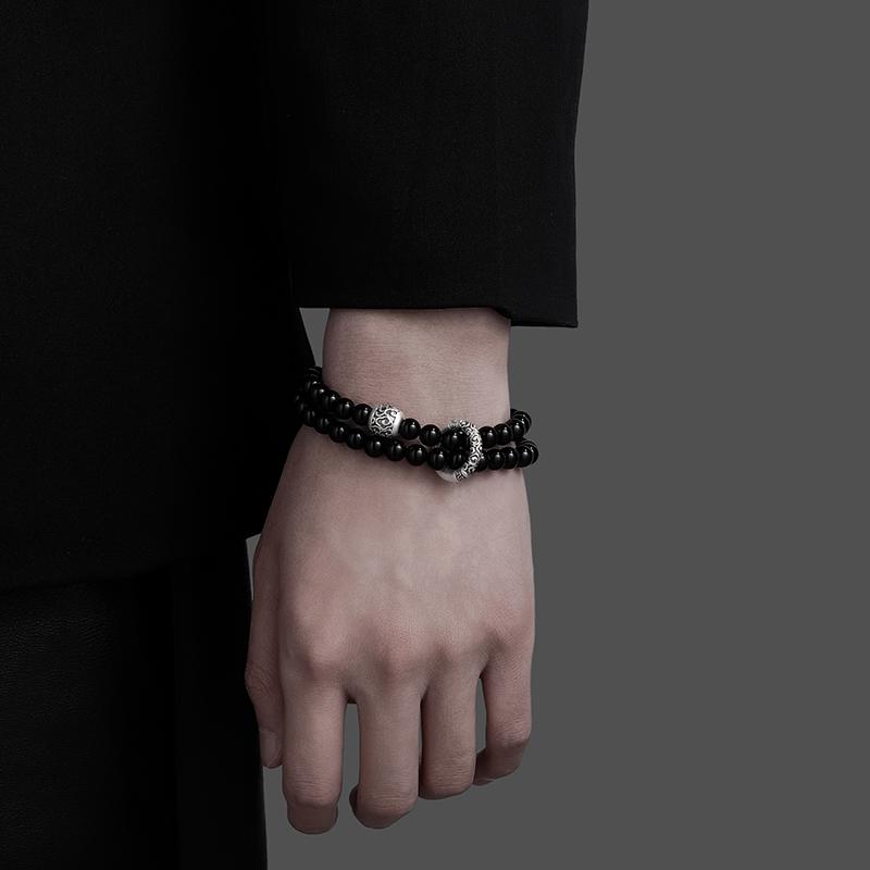 ・スタイル: 民族風・金属素材: 99足銀・付属品: 転運ビーズアクセサリー・素材: シルバーアクセサリー・柄: 平安バックル・性別: 男性用・加工: 彫刻