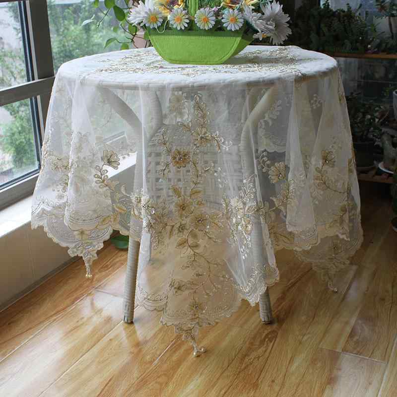 ・素材: レース・柄: 植物花柄・スタイル: ヨーロピアン・カラー展開: 花柄ワインレッド, ベージュ, ブラウン, ワインレッド・規格: 120cm x 120cm・適用シーン: 家庭用