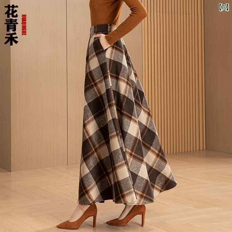 ・スタイル: レトロ・ディテール: ジップ、ポケット・対象: 女性・ウエスト: ハイウエスト・素材構成: ポリエステル70%、ウール30%・生地加工: プリント染色・スカートタイプ: Aライン・シルエット: スリムフィット・着用方法: サイ...