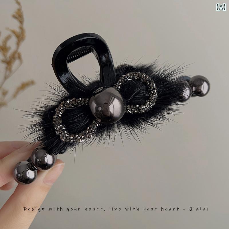 ・スタイル: 日韓・カテゴリ: ヘアクリップ・カラー展開: 気質ブラック、シャンパンゴールド