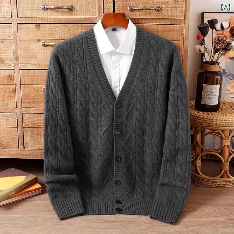 ・シルエット: ストレート・ディテール: ケーブルニット・加工: ノンアイロン加工・対象: 中高年・シーン: カジュアル・主な素材: ヤクウール・糸の太さ: レギュラーヤーン (10ゲージ、12ゲージ)・種類: カーディガン・厚さ: 厚手・...