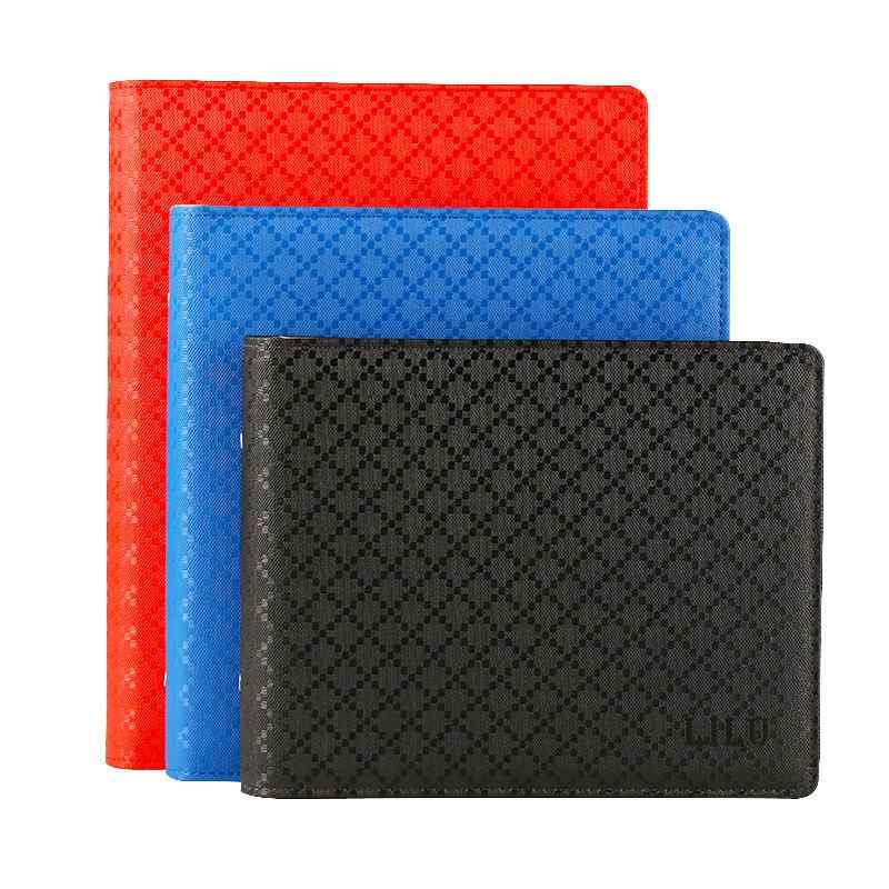 ・素材: 合成皮革・スタイル: ビジネス・性別: 男性、女性・カラー展開: レッド、ブラック、ブルー・容量展開: 360枚収納(180ポケット)、360枚収納(360ポケット)、480枚収納(240ポケット)、480枚収納(480ポケット)...