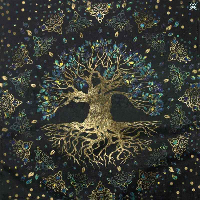 ・スタイル: 欧風・厚さ: 1mm・素材: 綿布・用途: 日常使い・柄: 風景・サイズ展開: 45×45cm, 57×57cm, 60×60cm, 70×70cm・カラー展開: 月相指引, 多月相, 生命の樹, 霊聖樹, 植物輪, 金霊蛇,...