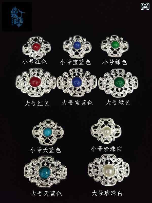 ・素材: 合金、銀メッキ、金メッキ・状態: 新品・カラー展開: レッド、ロイヤルブルー、グリーン、スカイブルー、パールホワイト・サイズ展開: 大、小・アクセサリー種類: その他アクセサリー