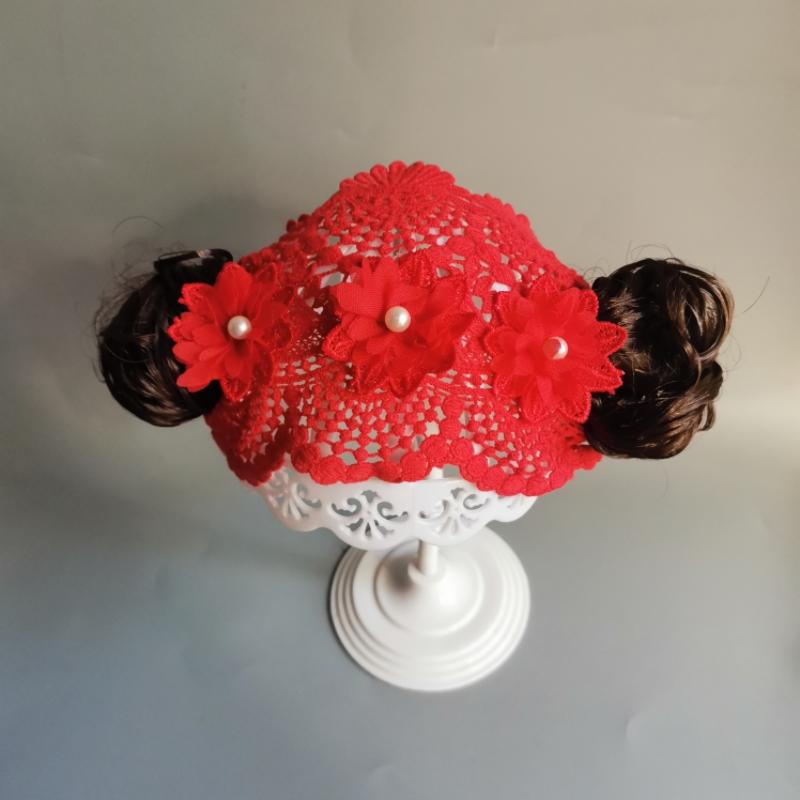 ・スタイル: カジュアル・性別: 女性・カラー展開: レッド（パールフラワーヘアバンド）・サイズ展開: 0-3ヶ月, 3-6ヶ月, 6-12ヶ月, 1-2歳