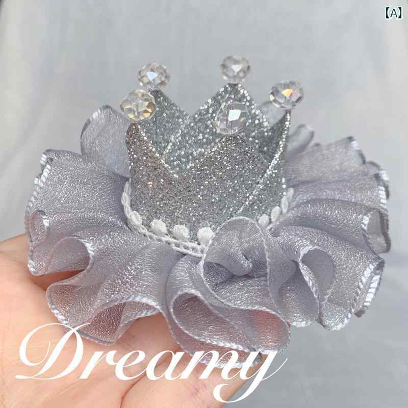 ・素材: 紗・スタイル: ・状態: 新品・ヘアアクセサリーカテゴリ: ティアラ・商品タイプ: シルバーグレーヘアクリップ（半包）、シルバーグレーヘアクリップ（全包）、シルバーグレーヘアバンド、シルバーグレーヘアクリップヘアバンド両用タイプ