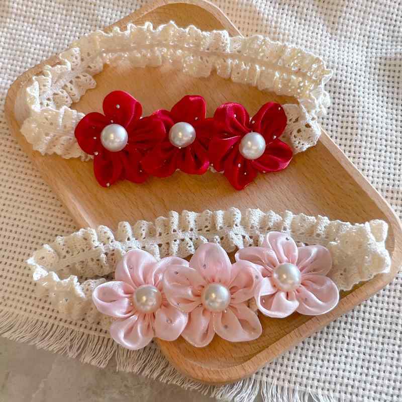 ・カラー展開: 粉色：2朵花,粉色：3朵花,米杏色：2朵花,米杏色：3朵花,酒红色：2朵花,酒红色：3朵花