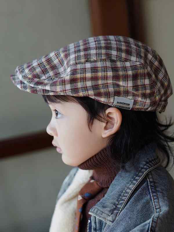 ・スタイル: 韓国・対象年齢: フリーサイズ・帽子の形状: ラウンドトップ・帽子の種類: キャスケット・つばの形状: ショートブリム・性別: 男女兼用・帽囲: 子供用49-52cm・カラー: ブルー, カーキ