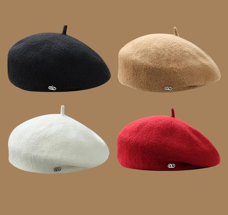 ・スタイル: ストリート・シーン: 街歩き・製法: ニット・厚さ: 厚手・カテゴリ: ベレー帽・頭囲: 55cm・性別: レディース・サイズ展開: S (54-56cm)、M (56-58cm)・カラー展開: ブラック、ホワイト、オレンジ、...