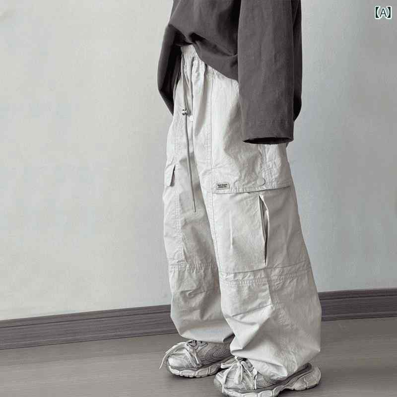 ・スタイル: スポーツ・パンツ種類: カーゴパンツ・ウエスト: ミドルウエスト・丈: ロング・柔らかさ: 適度・素材: 綿・適用シーズン: 春夏秋・基準: Bクラス・裾スタイル: ストレート・シーン: CITYWALK・性別: 男女兼用・身...