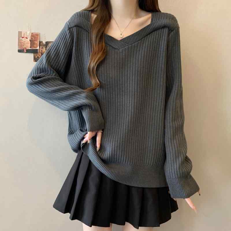 ・スタイル: プリンセス・シルエット: ルーズ・要素: 立体装飾・袖タイプ: レギュラー・生地加工: ニット・タイプ: プルオーバー・対象年齢: 25-29歳・セット内容: 2点セット・厚さ: レギュラー・袖丈: 長袖・ネックライン: Vネ...