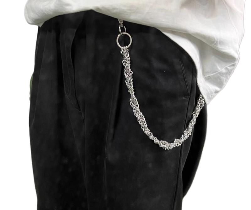 ・: 編み込み ・スタイル: ヒップホップ ・カテゴリ: ウエストチェーン ・幅: 2cm ・対象: 若者 ・: 光沢感 ・主な素材: 金属 ・バックルタイプ: バックルヘッド ・長さ: シングルタイプ ・バックル素材: 合金 ・素材加工:...