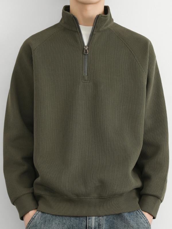 ・タイプ: プルオーバー・スタイル: アーバンカジュアル, トレンド・素材: 綿74%, ポリエステル26%・生地: スウェット生地・開閉: ハーフジップ・袖丈: 長袖・袖型: レギュラー・柄: 無地・フィット: ルーズフィット・着丈: レ...