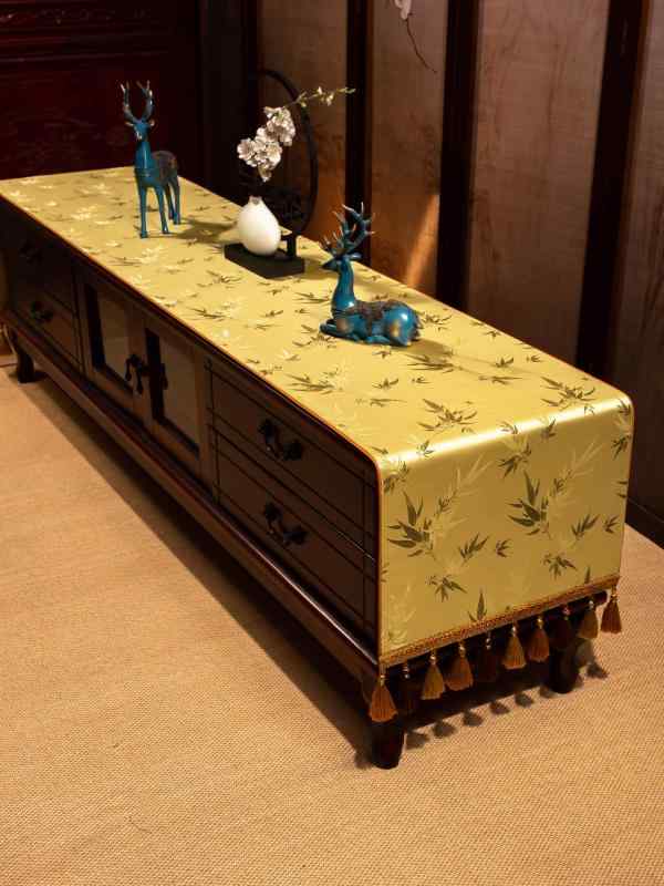 ・カテゴリ: テーブルランナー・柄: 葉・主な素材: 混紡・適用シーン: テレビ台、食卓、サイドテーブル、コーナーテーブル、お茶テーブル、茶台・カラー展開: 竹軒 ゴールド、竹軒 ゴールド×シャンパンカラー、竹軒 グリーン、竹軒 グリーン×...