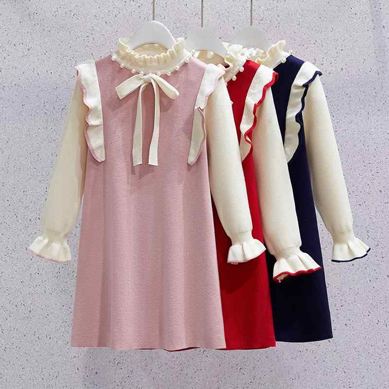 ・柄: 無地・スタイル: スウィート・性別: 女の子・カラー展開: レッド、ブラック、ピンク・スカートタイプ: ストレート・サイズ展開: 120cm、130cm、140cm、150cm、160cm、170cm・袖丈: 長袖