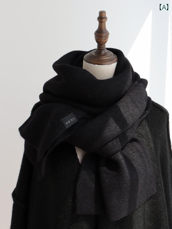 ・素材: 毛糸・柄: 無地・スタイル: 韓国・形状: 長方形・種類: マフラー、スカーフ・カラー展開: ブラック、カーキ、ミックスベージュ、パリベージュ、モカブラウン、ミディアムグレー、ダークグレー、ヘザーバイオレット、ハーカーキ、イエロー...