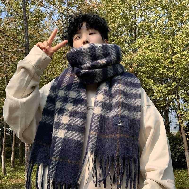 ・スタイル: 韓国・種類: マフラー、スカーフ・特徴: 厚手・素材: ポリエステル・幅: 53cm・対象: 少年、青年、中年・適用シーズン: 冬、春秋・機能: 柔らかく快適、保温・長さ: 210cm・形状: 長方形・柄: チェック・性別: ...