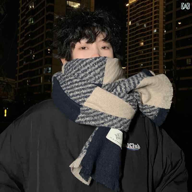 ・スタイル: 韓国・アイテム: マフラー、スカーフ・: フリンジ・素材: フェイク・幅: 65cm・対象: 若年層、中年層・長さ: 200cm・形状: 長方形・機能: 保温・柄: 幾何学模様・サイズ: フリーサイズ・性別: ユニセックス・カ...