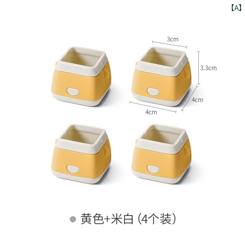 ・素材: シリコン・カラー展開: イエロー、オフホワイト、レッド、グリーン、アプリコットグレー・対応サイズ: 角型 幅3-4cm、角型 幅2-3cm・セット内容: 4個セット、8個セット、12個セット、16個セット