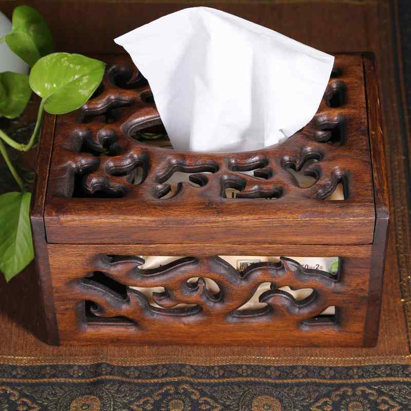 ・製品名: ティッシュボックス・素材: 木製・スタイル: レトロ