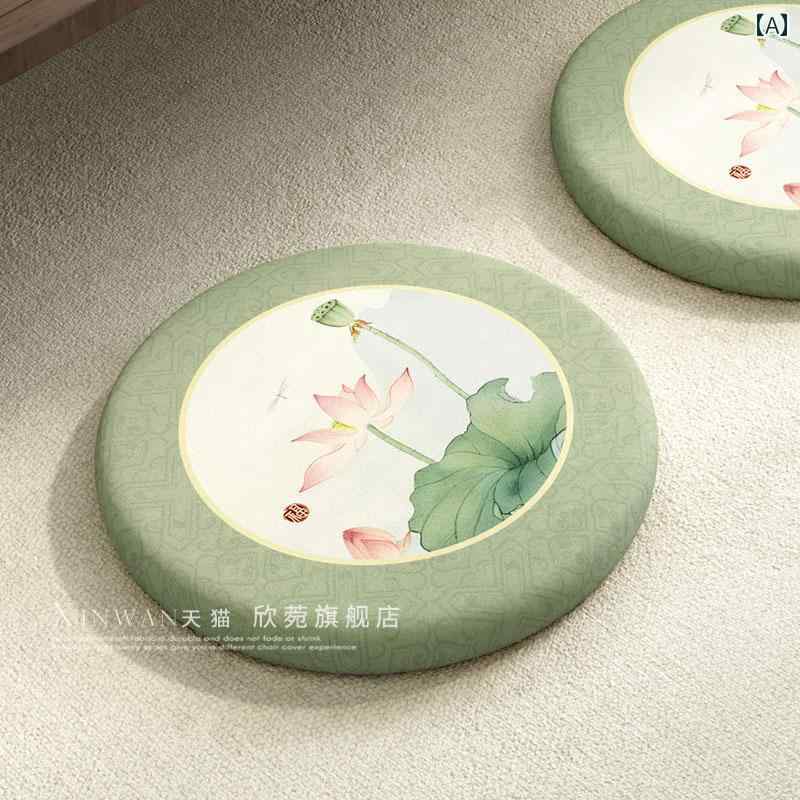 ["・スタイル: 中華風・素材: メモリーコットン・サイズ展開: 直径30cm 厚さ4cm, 直径34cm 厚さ4cm, 直径40cm 厚さ4cm, 直径45cm 厚さ4cm, 直径50cm 厚さ4cm・カラー展開: 出水芙蓉(滑...