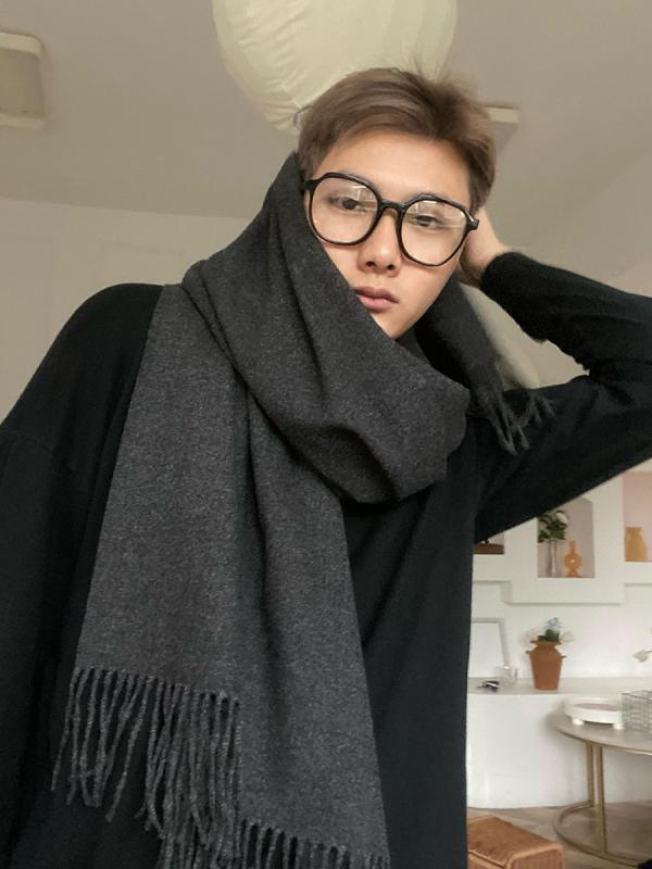 ・機能: 多機能・サイズ: フリーサイズ・主な素材: フェイク・柄: 無地・スタイル: 中国風・形状: 長方形・性別: 男性・種類: ネックウォーマー・カラー展開: グレー, ブラック, コーヒー, 純白, ライトキャメル, クラインブルー...