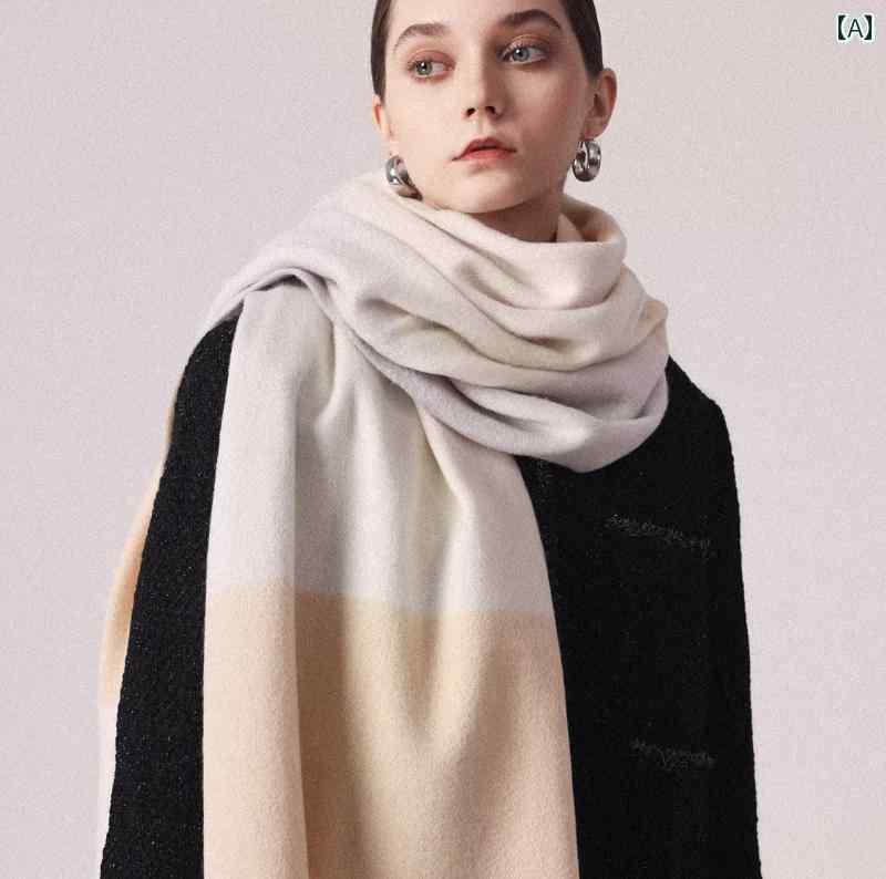 ・スタイル: 韓国 ・種類: マフラー、スカーフ ・素材: ウール ・幅: 50cm ・対象: 少年、青年、中年 ・長さ: 200cm ・形状: 長方形 ・機能: 保温 ・柄: チェック ・性別: 男女兼用 ・カラー展開: 淡いピンクイエロ...