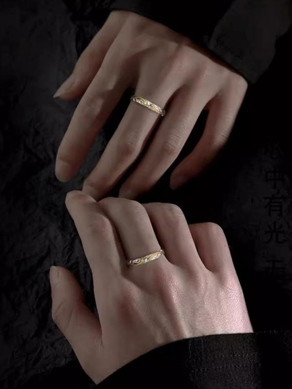 ["・スタイル: 日韓風・加工: 電鍍・カテゴリ: アクセサリー・埋め込み素材: シルバー・状態: 新品・金属素材: 925シルバー・シーン: 通勤・対象: ユニセックス・リングサイズ: フリーサイズ・形状: 円形"]