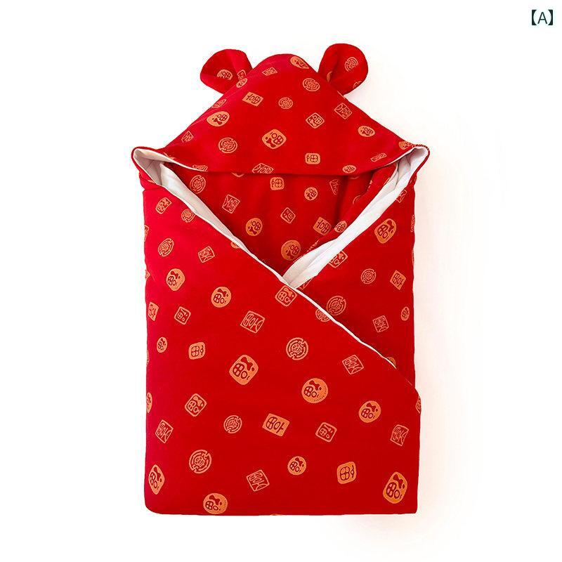 ・サイズ: 90x90cm・対象年齢: 新生児、1ヶ月、2ヶ月、3ヶ月、4ヶ月、5ヶ月、6ヶ月、7ヶ月、8ヶ月、9ヶ月、10ヶ月、11ヶ月、12ヶ月クラス・素材: 綿・柄: 百福・裏地カラー: ホワイト、レッド