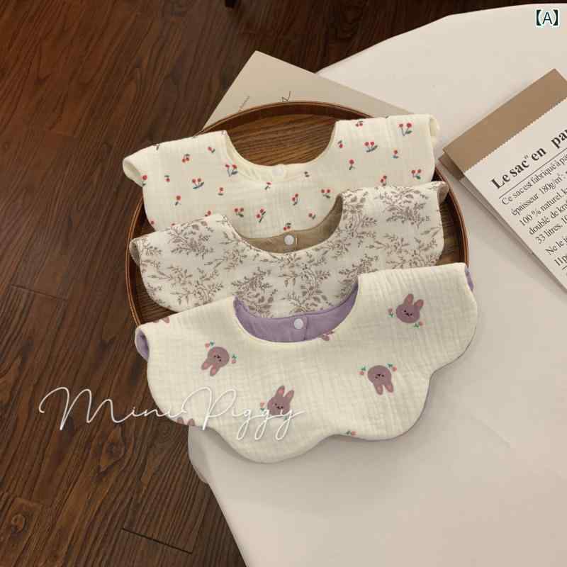 ・対象年齢: 新生児、3ヶ月、6ヶ月、9ヶ月、12ヶ月、15ヶ月、18ヶ月、21ヶ月、2歳・サイズ: フリーサイズ・カラー展開: チェリー＋ムクゲ＋紫ウサギ、カラフルドット＋チェリー＋ムクゲ、黄デイジー＋チューリップウサギ＋紫ウサギ、黄デイ...