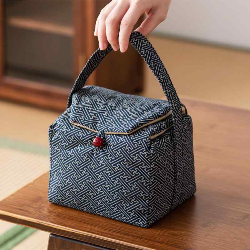 ・スタイル: 和風、国潮・サイズ: 14.5cm x 12cm・カラー展開: 蔵藍、麦緑、薄茶色、ベージュ、草緑・柄: 雲錦、月季、宮廷雲浪